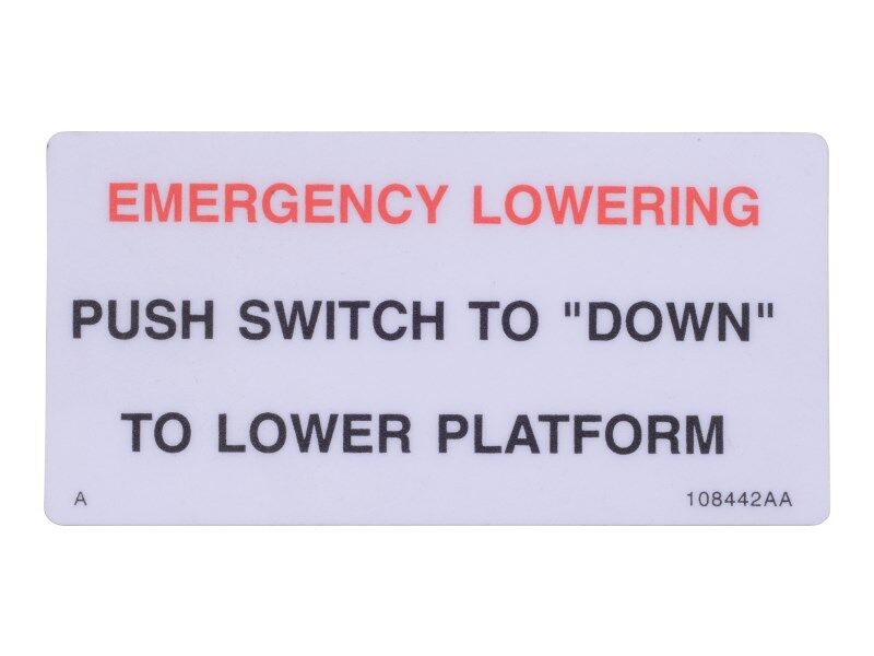 DECAL, PUSH SW TO DOWN – Skyworks LLC